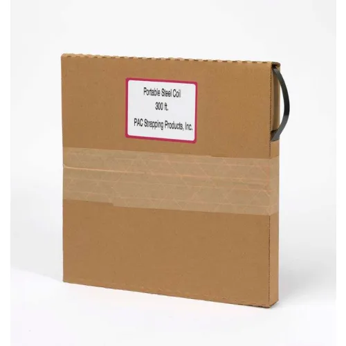 Pac Strapping Portable Steel Strapping Coil w/Self Dispensing Box, 1/2 ...