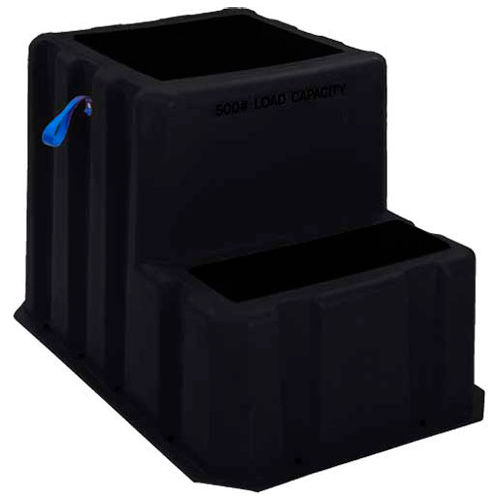 2 Step Plastic Step Stand Extra Large - Black 25-1/2"W x 33"D x 24"H ...