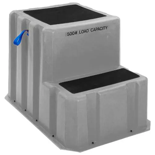 2 Step Plastic Step Stand Extra Large - Gray 25-1/2"W x 33"D x 24"H ...