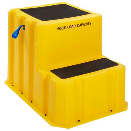 2 Step Plastic Step Stand Extra Large - Yellow 25-1/2"W x 33"D x 24"H ...