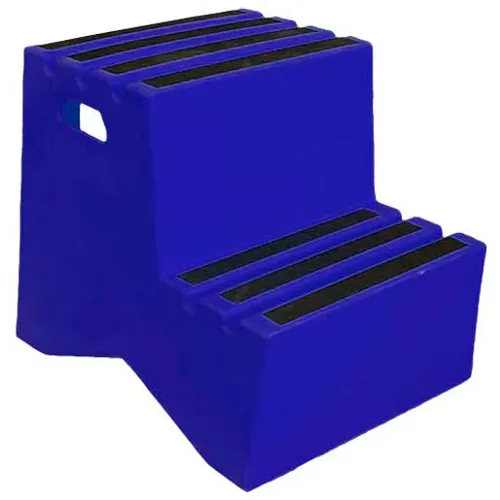 2 Step Plastic Step Stand - Blue 21"W x 24-1/2"D x 19-1/2"H - ST-2 BL