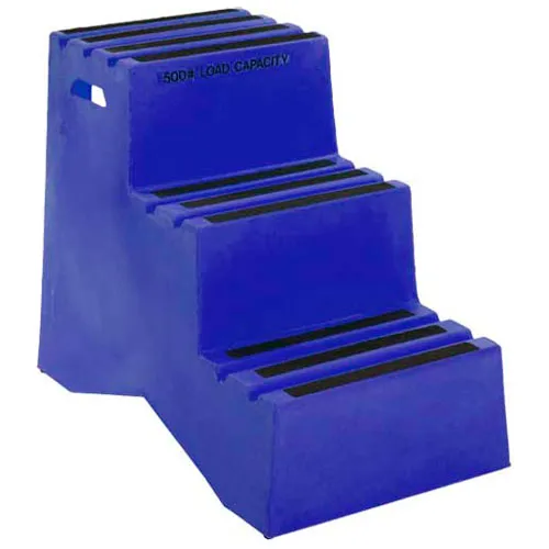 3 Step Plastic Step Stand - Blue 20"W x 33-1/2"D x 28-1/2"H - ST-3 BL