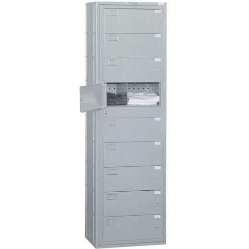 Penco® 9 Door Folded Garment Locker W/Turn Knob Locks, 24"Wx16"Dx80"D ...