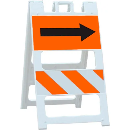 Plasticade Plastic Type II Traffic Barricade W/ Directional Arrow ...