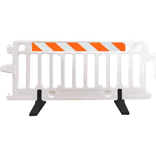 Plasticade 2004-W-EGLR 6' All Plastic Crowd Control Barricade W/ Rubber ...