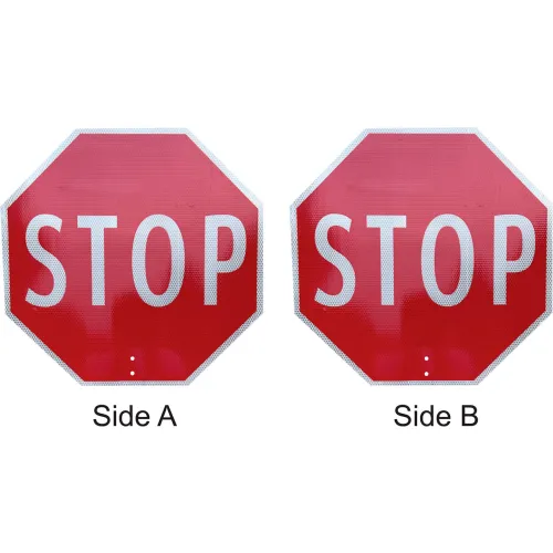 Plasticade® Stop/Stop Sign, ABS Plastic, High Intensity Prismatic Grade ...