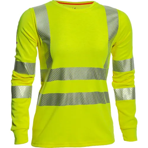 DRIFIRE® Women's Flame Resistant Hi-Vis T-Shirt, XL Tall, Fluorescent ...
