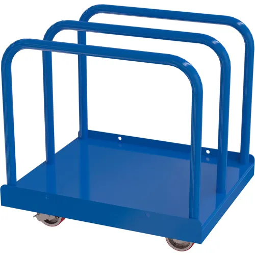 Vestil Heavy Duty Panel Cart W/ Adjustable Bays, 36-1/2"L x 30"W, Blue