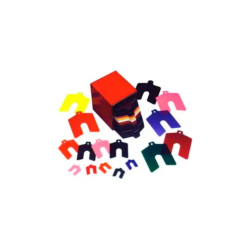 1" x 1" x 0.004" Tan, Plastic Color Coded Slotted Shim (Pack of 20 ...