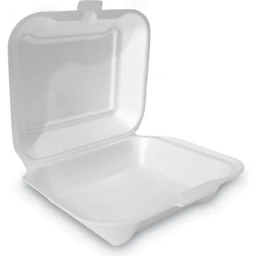 Plastifar Hinged Lid Container, Secure One Tab Latch, White, 100/Sleeve ...