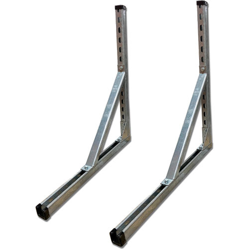 Global Industrial Standoff Wall Brackets, Pair, 12" Projection - Pkg Qty 2