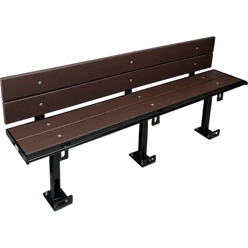 Prisoner Bench 6-ft.Composite Lumber Seating with Steel Frame, With ...