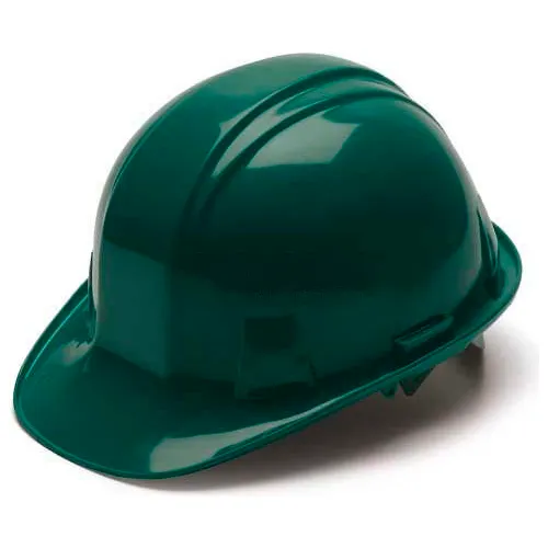 Green Cap Style 6 Point Snap Lock Suspension Hard Hat - Pkg Qty 16