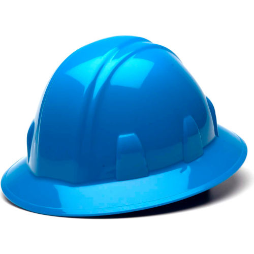 SL Series Full Brim Hard Hat, Light Blue, Standard Shell 4-Point ...