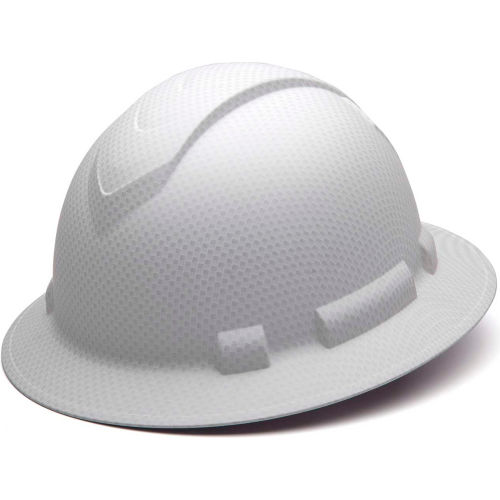 Ridgeline Full Brim Hard Hat, Matte White Graphite Pattern, 4-Point ...