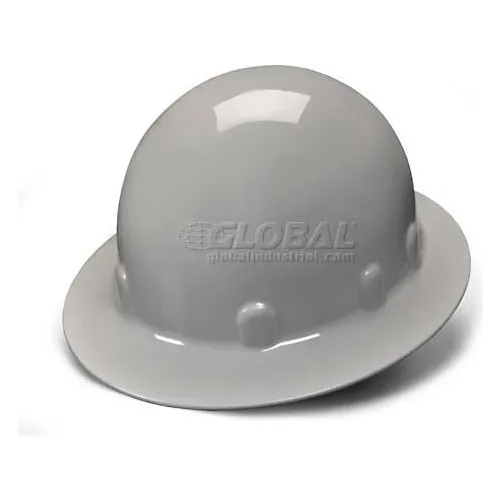 Gray Full Brim 4 Point Ratchet Sleek Shell Hard Hat - Pkg Qty 12