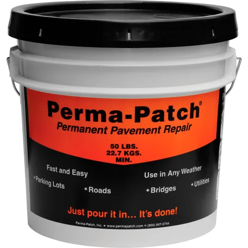 Perma-Patch® All Season Asphalt Repair Material, 50 lb Pail - Pkg Qty 36