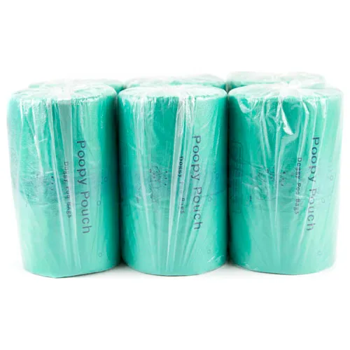 Poopy Pouch Pet Waste Bags, Lemon Scented w/ Tie-Handle, 6 Rolls of 400 ...