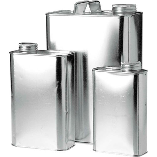 Qorpak 280593 1 Gal. Metal Oblong F-Style Can With 1-3/4" Delta Cap ...