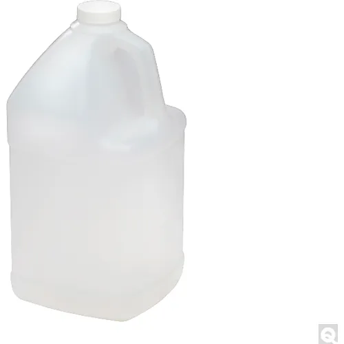 Qorpak® 128oz Natural HDPE Handled Square Jug with 38-400 White PP PE ...