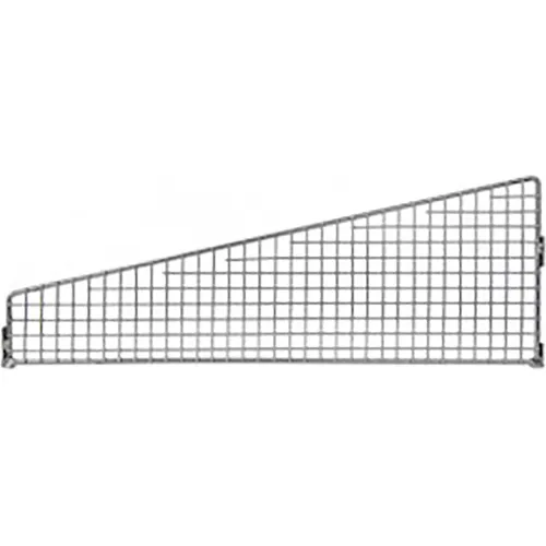 Quantum® Angled Partition Wall Divider, 16"W x 6"H, Chrome