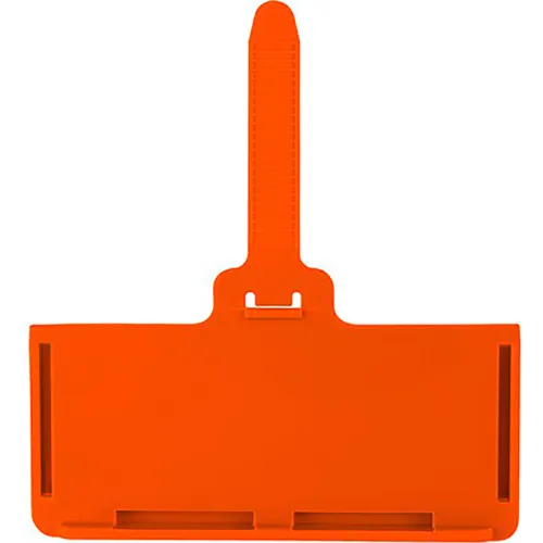 Quantum® Hanging Label Tag, Fits 1-3/8" x 3" Adhesive Label, Orange ...