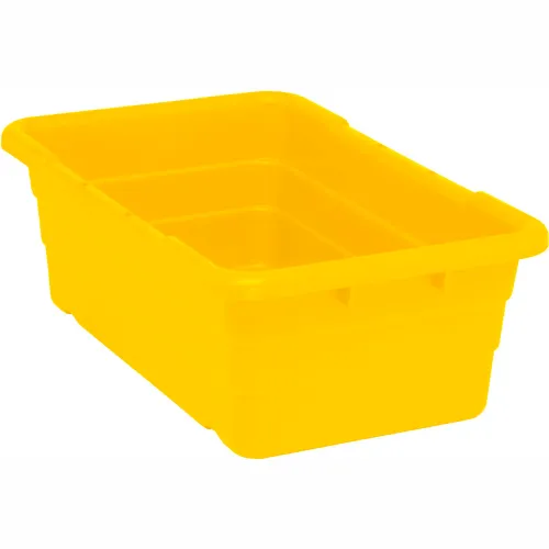 Cross Stack Nest Tote Tub TUB2516-8 - 25-1/8 x 16 x 8-1/2 Yellow - Pkg ...