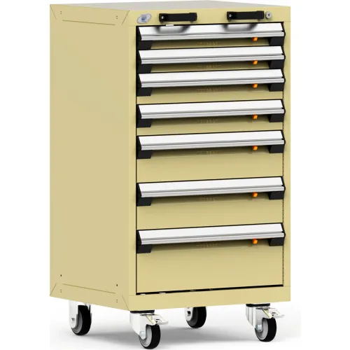 Rousseau Metal 7 Drawer Heavy-Duty Mobile Modular Drawer Cabinet - 24 ...