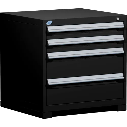 Rousseau Metal Heavy Duty Modular Drawer Cabinet 4 Drawer Bench High 30 ...