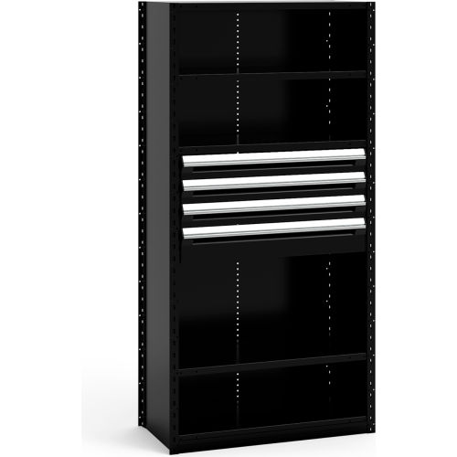 Rousseau Metal Steel Shelving 37-5/8"Wx18"Dx75"H Closed 5 Shelf 4 ...