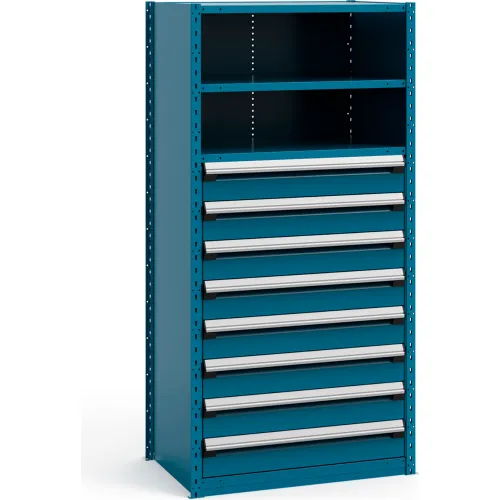 Rousseau Metal Steel Shelving 37-5/8"Wx24"Dx75"H Closed 4 Shelf 8 ...