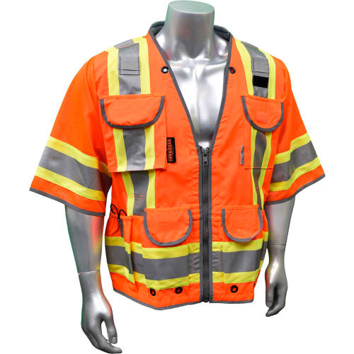 Radians® Type R Class 3 Heavy Duty Engineer Vest, Orange, 3XL, SV55-3ZOD-3X