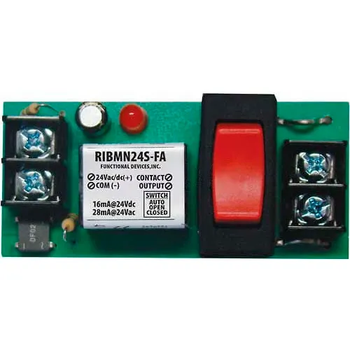 RIB® Enclosed Polarized Track Mount Relay RIBMN24S-FA, 2.75", 15A, SPST ...