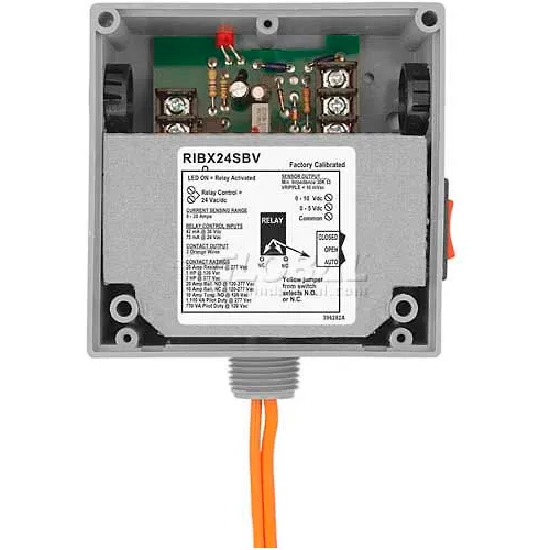 RIB® Enclosed Internal AC Sensor W/Relay RIBX24SBV, Analog, 20A, SPST ...