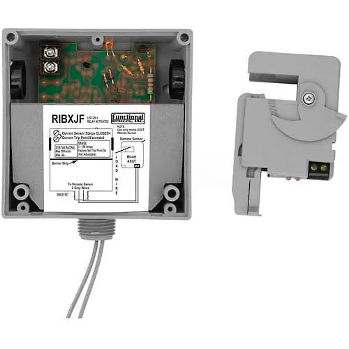 RIB® Enclosed Split-Core AC Sensor RIBXJF, Fixed, 3-150A, 30VAC/DC