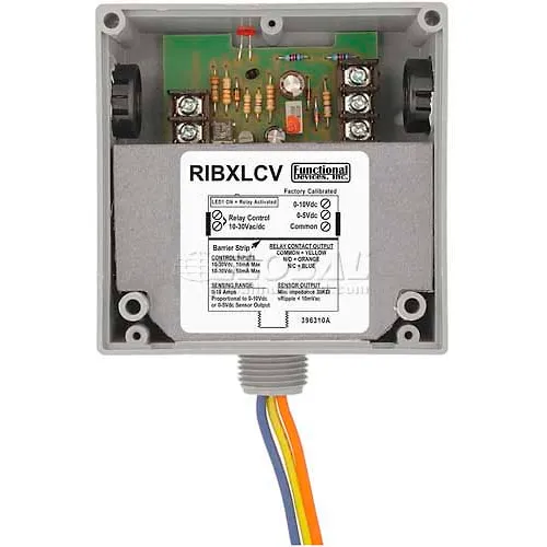 RIB® Enclosed Internal AC Sensor W/Relay RIBXLCV, Analog, 10A, SPDT, 10 ...