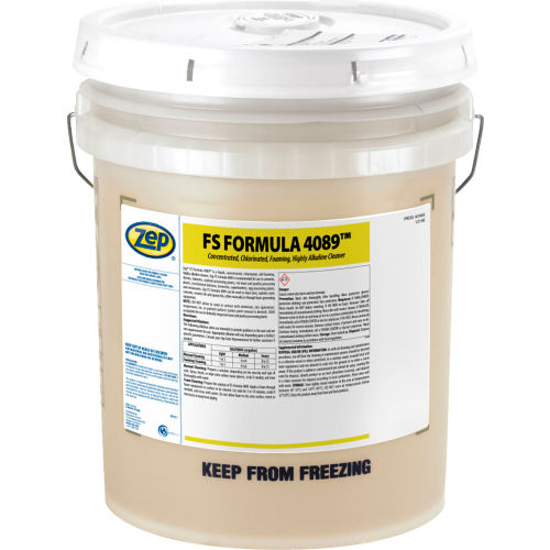 Zep FS Formula 4089 Heavy Duty, High Foaming, Chlorinated Detergent, 5 ...