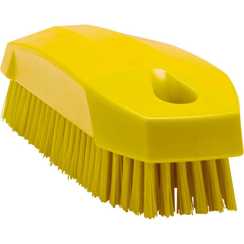 Vikan 64406 Small Hand Brush- Stiff, Yellow