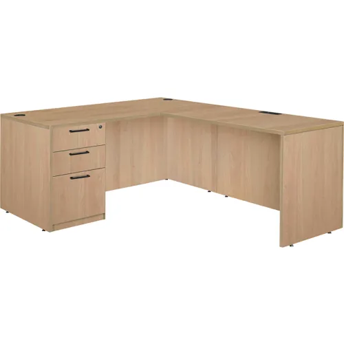 Regency Legacy L-Shaped Desk with Single Full Pedestal Drawer Unit, 66 ...