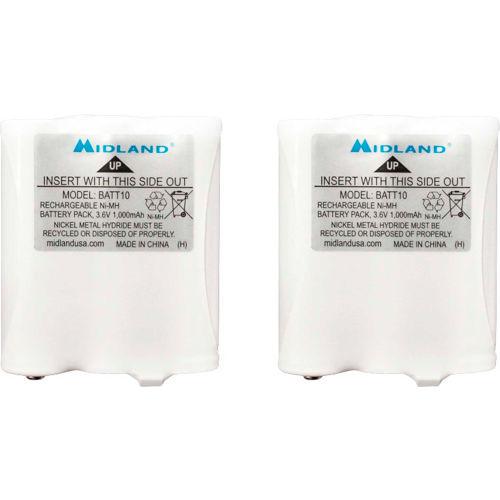 Midland® Rechargeable Battery For T70 Series Radio, White, Pack of 2