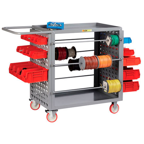 Little Giant® Wire Reel Cart with Louvered Ends, 24"W x 54.25"L x 41.5"H