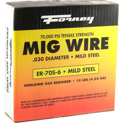 Forney® ER70S-6 Mild Steel Solid MIG Welding Wire - .030" - 10 LBS. Spool