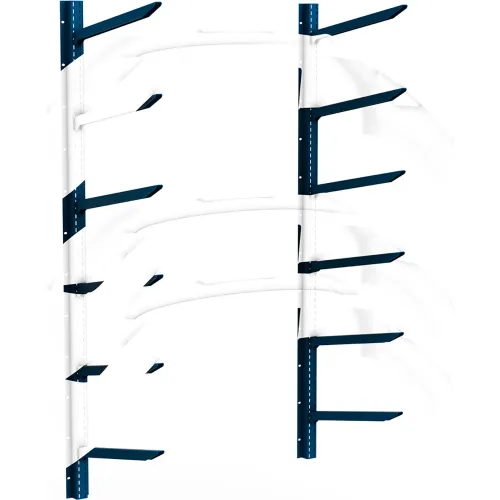 Rousseau Metal Multi-Purpose Wall Mounted Bumper Rack, 6 Levels, 45"W x ...