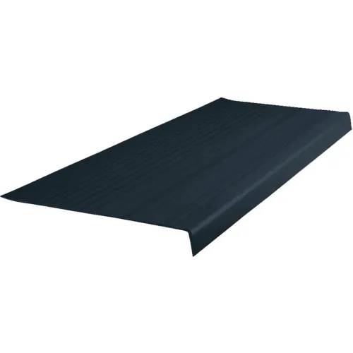 Vinyl Heavy Duty Ribbed Stair Tread Square Nose 12.5" x 48" Black