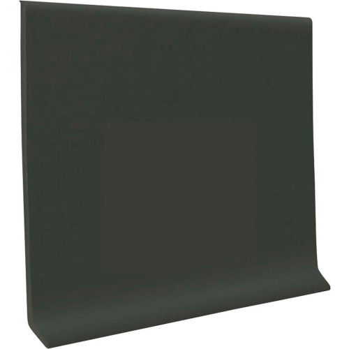 Thermoplastic Rubber Wall Base 6" x 48" Black Brown