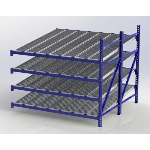 UNEX RR99S2R8X8-A Gravity Flow Roller Rack with Span Track Add-On 96"W ...