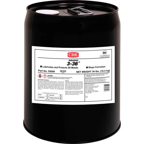 CRC 3-36® Multi-Purpose Lubricant & Corrosion Inhibitor, 5 Gallon, Pail ...