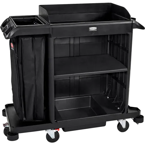 Rubbermaid® Compact Housekeeping Cart, Black