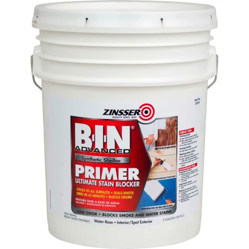 Zinsser® B-I-N® Advanced Synthetic Shellac Primer, White 5 Gallon Pail ...