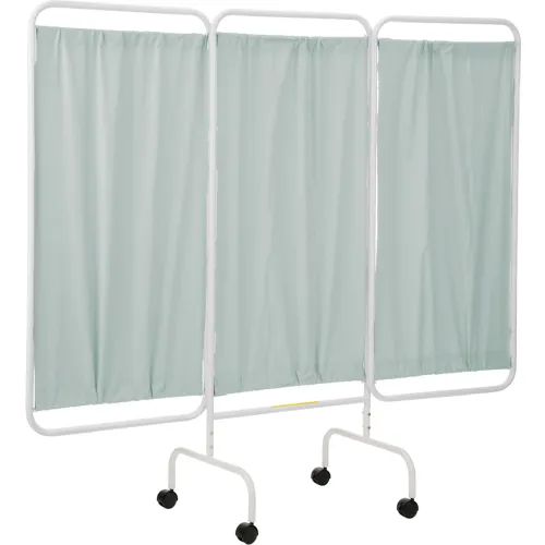 R&B® Wire Mobile Medical Privacy Screen, 81"W x 69"H, 3 Gray Green ...